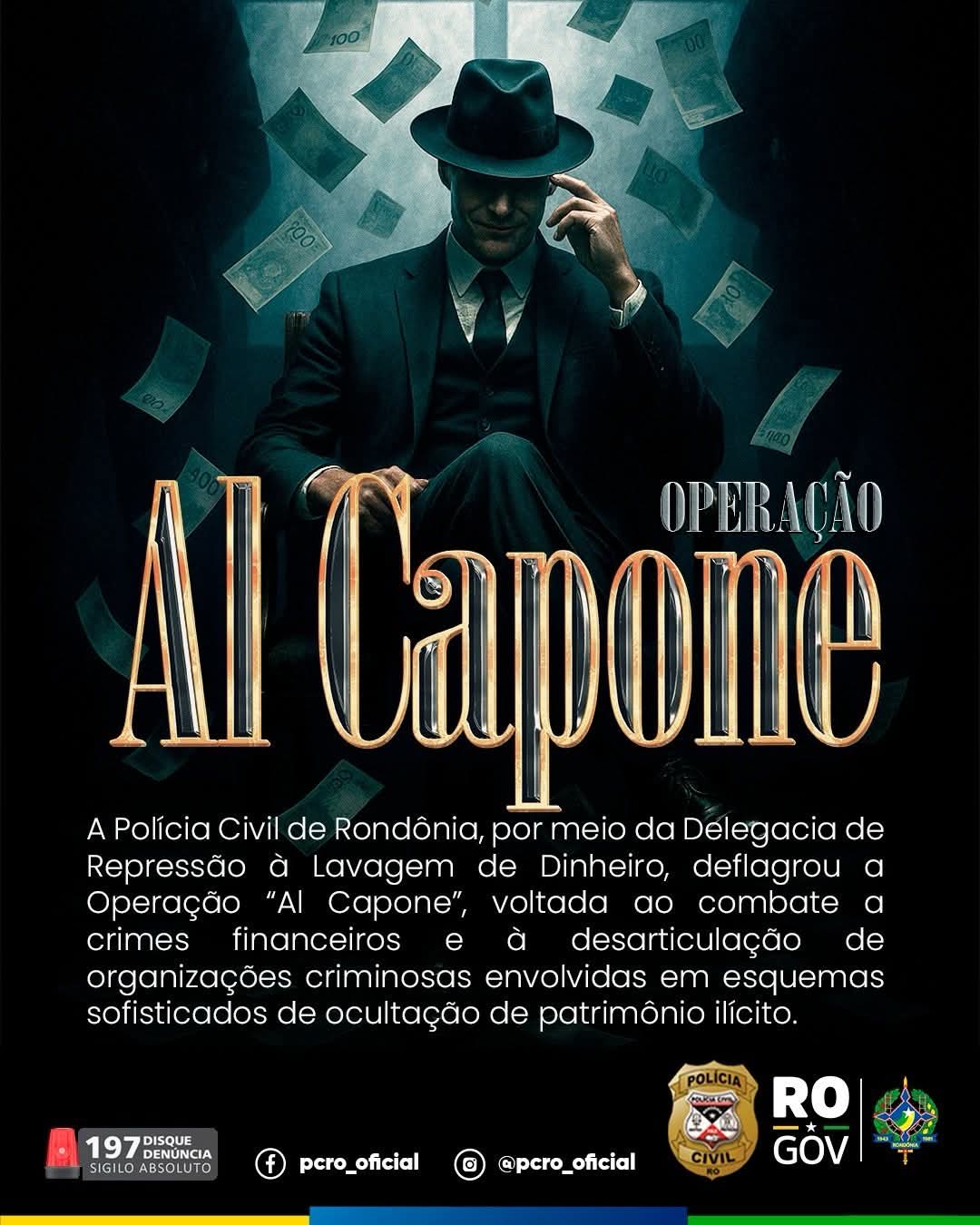 Polícia Civil deflagra a operação ‘Al Capone” no combate à lavagem de ...